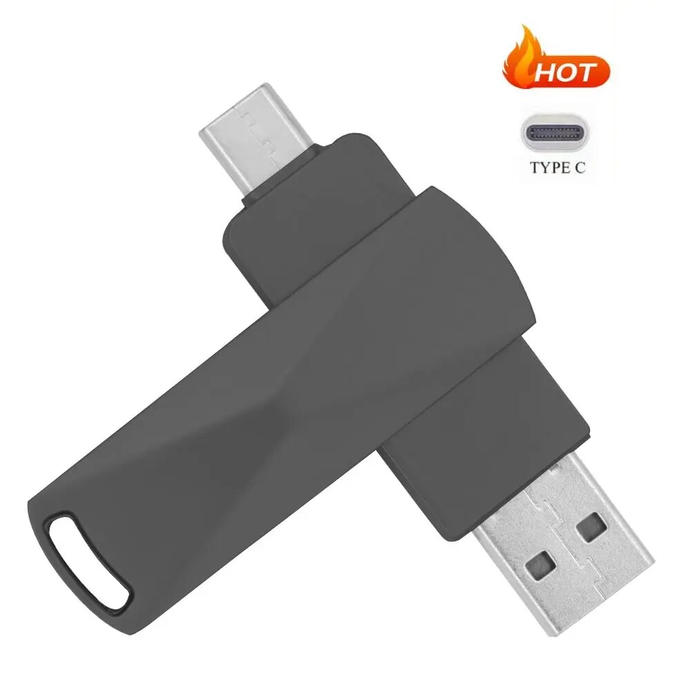 USB-флешка 64 ГБ Type-C OTG, черная