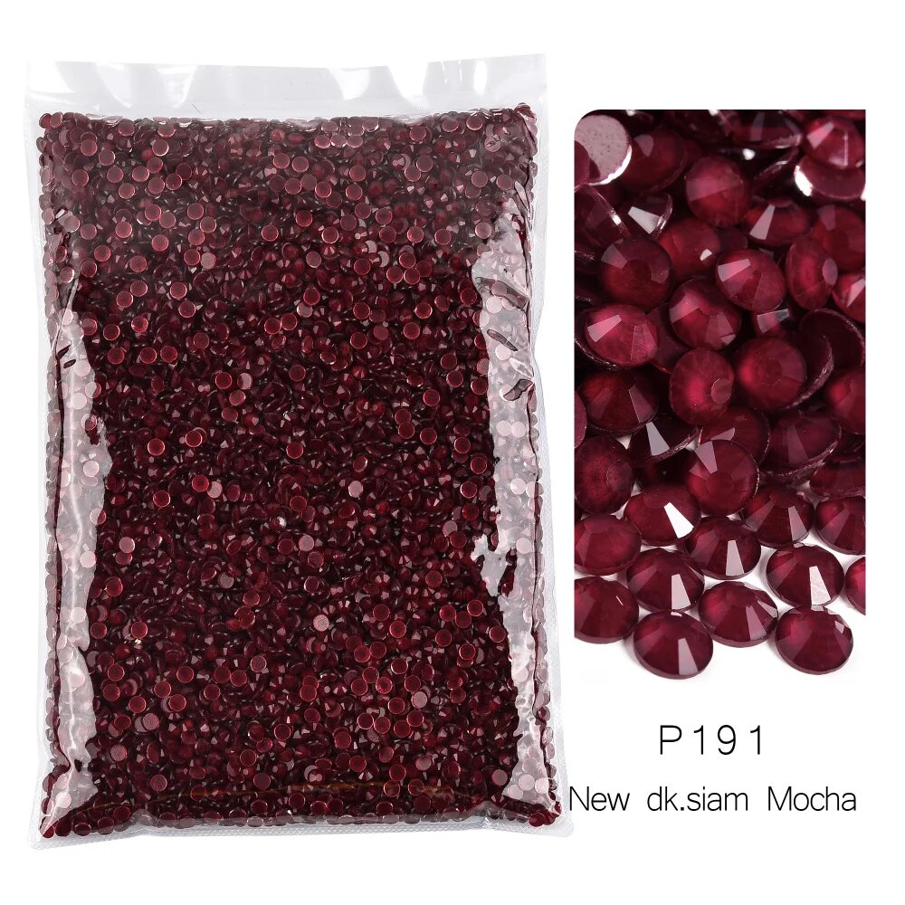 Red Siam SS4-SS30 Non Hot Fix Rhinestone Flat Back Glitter Crystal Strass Glue On Stone Rhinestones Nail Art Decorations Garment