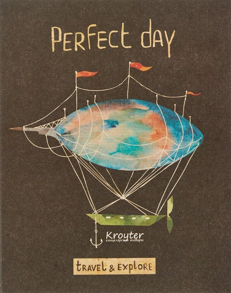 Тетрадь общая Kroyter А5, 48 листов, клетка, скрепка, Perfect day (06333)