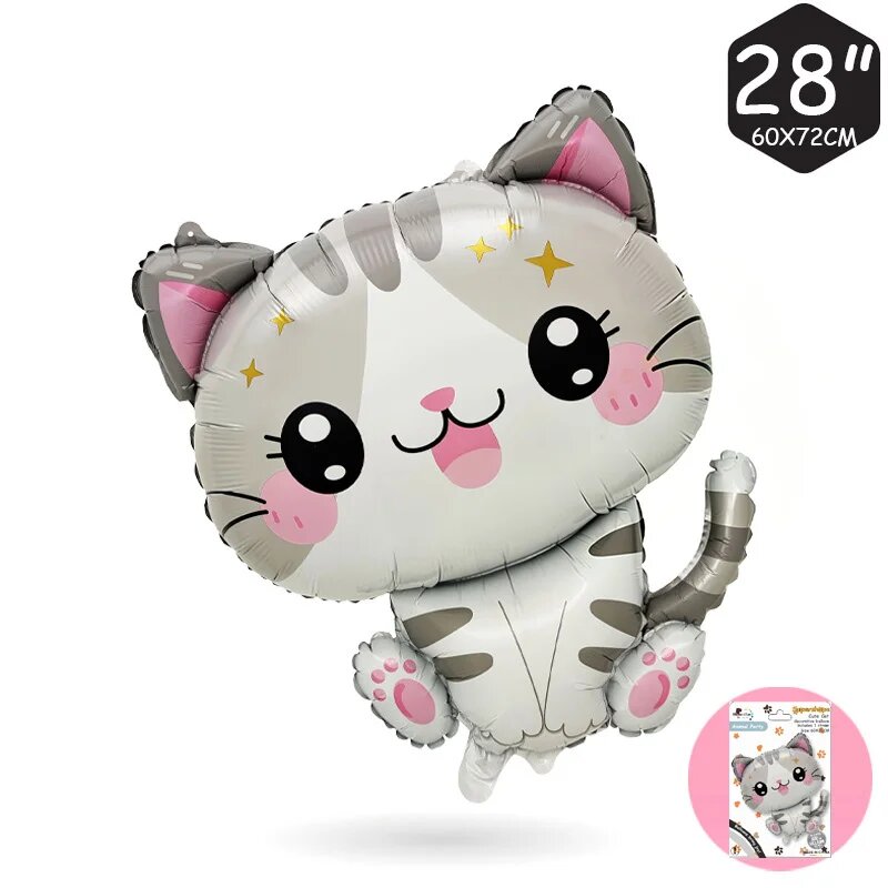 Фольгированный шар кошка 28"