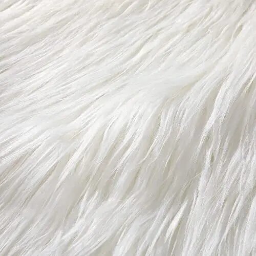 Искусственный мех синего цвета для рукоделия Белый, white