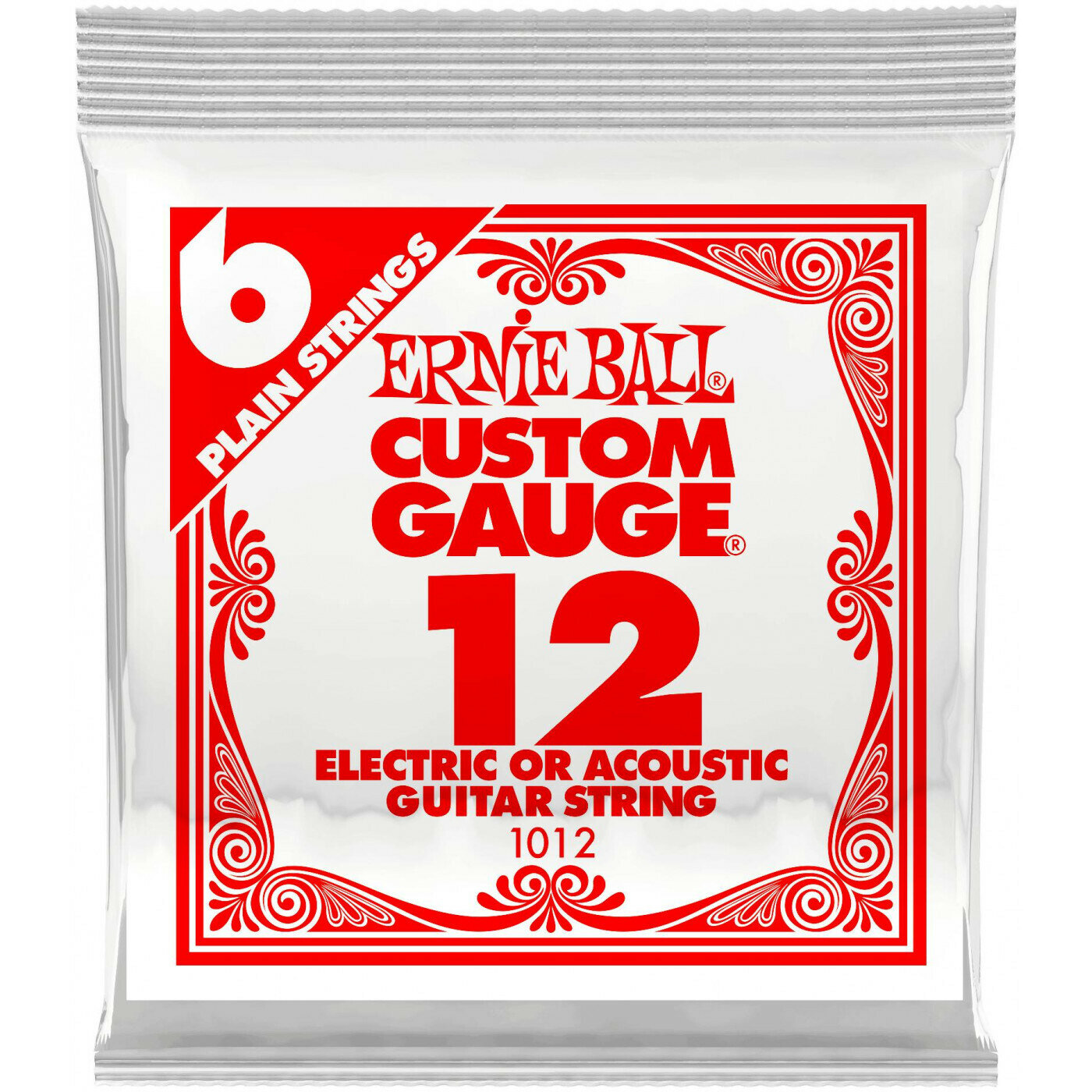 Одиночная струна для акустической и электрогитары 12 Ernie Ball 1012