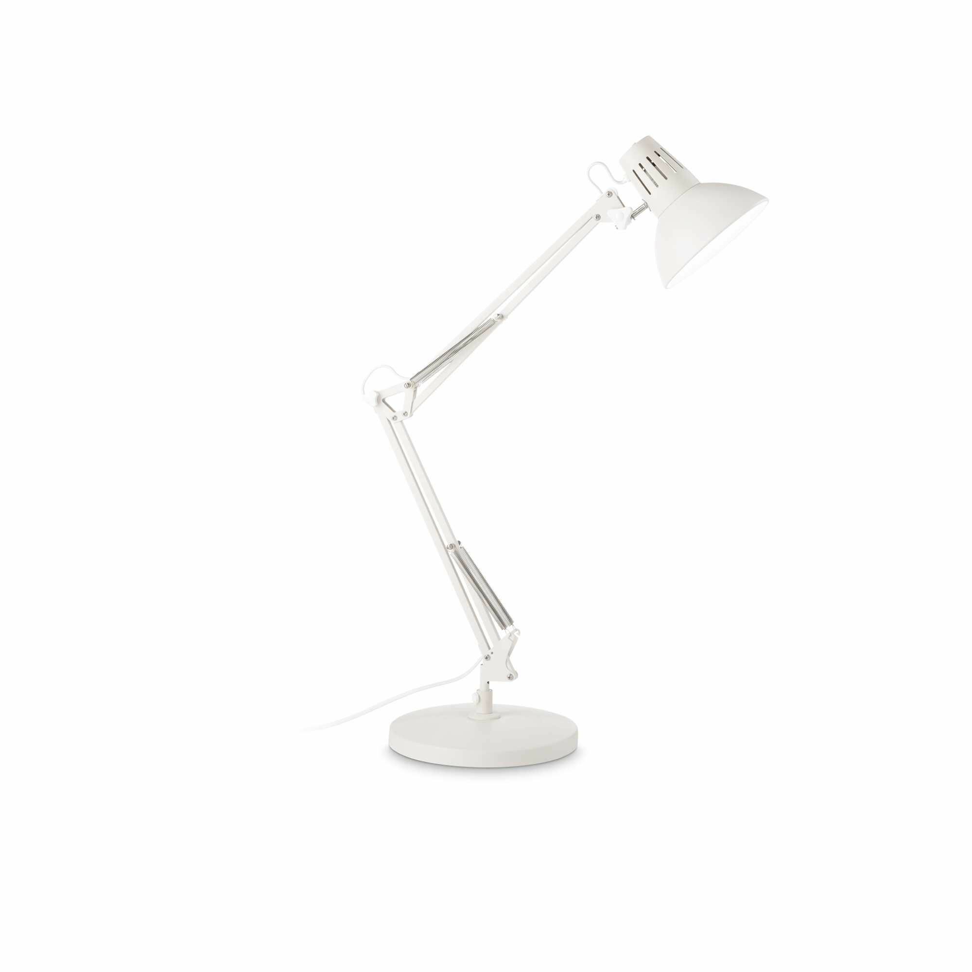 Лампа настольная ideal lux Wally TL1 макс.1х42Вт IP20 Е27 230В Белый Металл Выключатель Без лампы 193991.