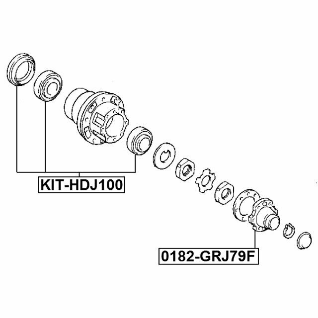 Ступица передняя flange для автомобилей TOYOTA, LEXUS 0182F-GRJ79F FEBEST
