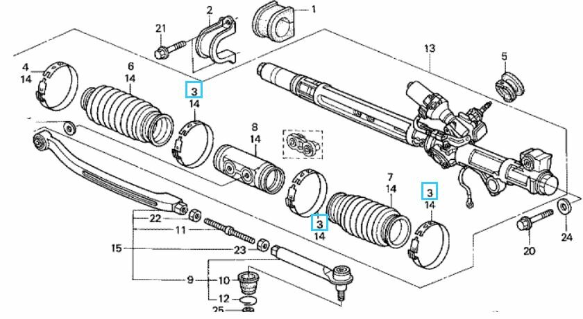 Хомут; Артикул Honda: 53449S3Y003 (Оригинал)