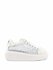 Кроссовки Karl Lagerfeld Logo-embroidered mesh sneakers, размер 39, бежевый/белы...