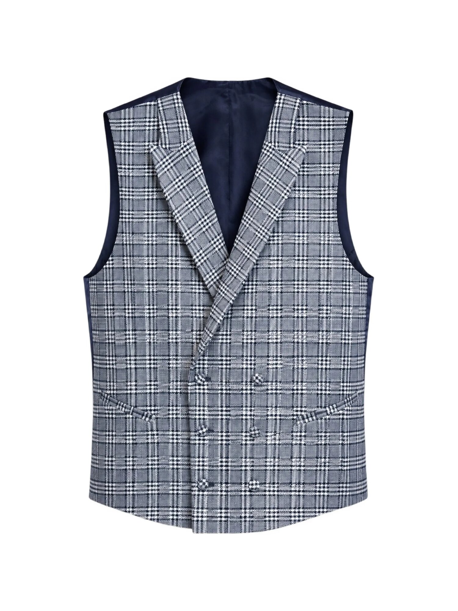 Пальто Check-pattern double-breasted waistcoat