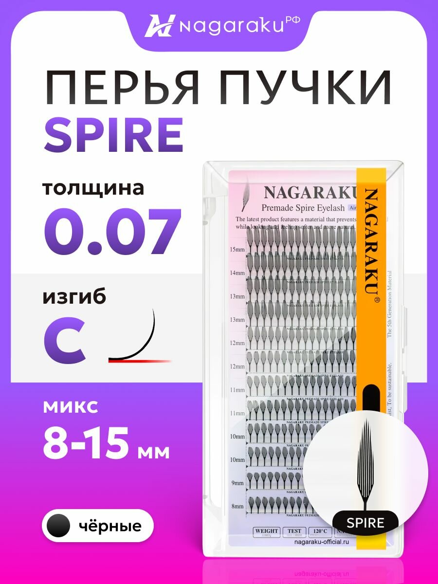 Пучки перья аниме эффект 0.07 C 8-15 микс Spire Нагараку