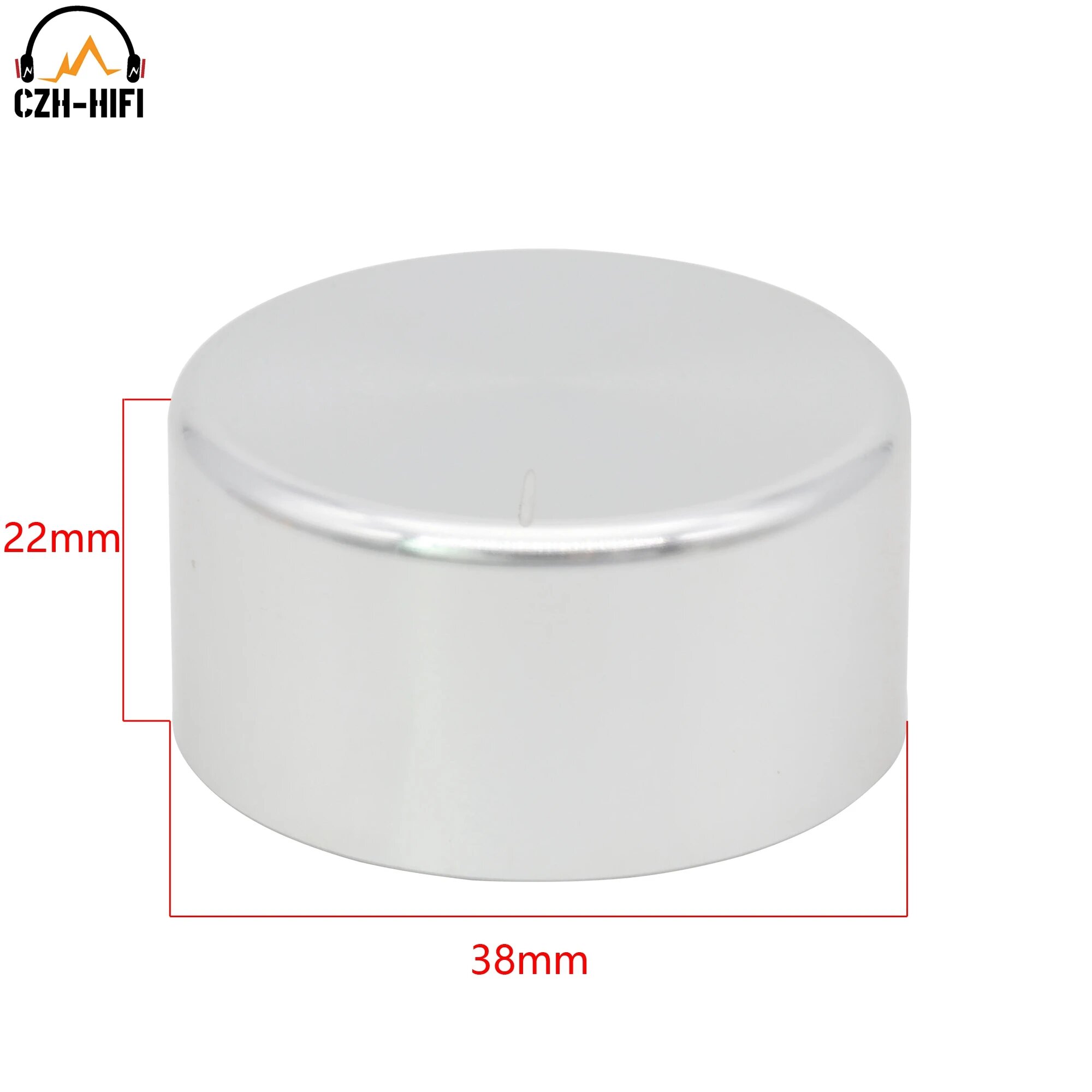 Алюминиевый регулятор громкости 38x22mm, белый
