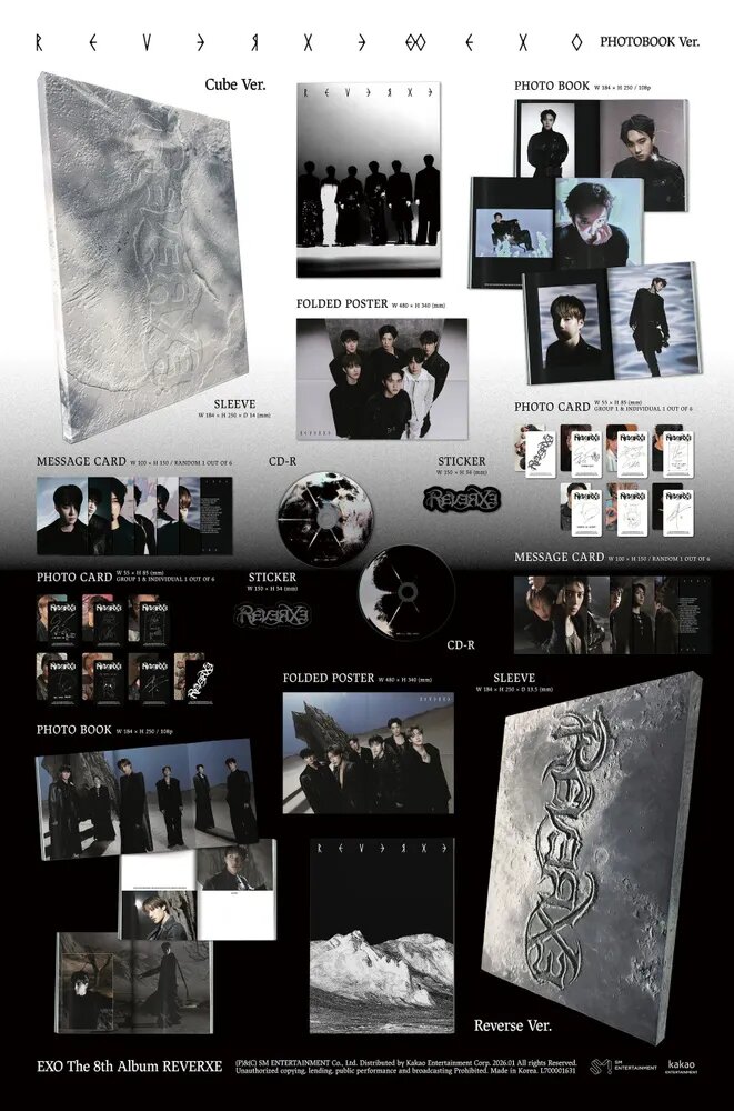 EXO - 8th Full Album REVERXE CUBE ver. Запечатанный альбом. 100% официальный подлинный.