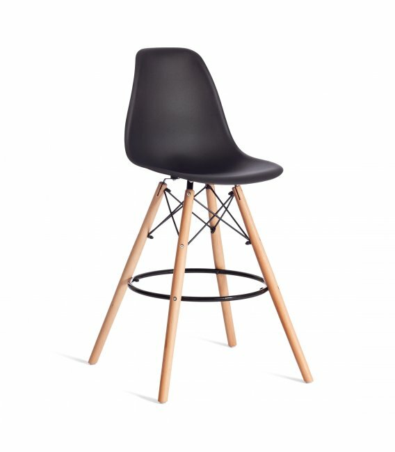 Стул барный Синди Бар Чаир/Cindy Bar Chair (мод.80-1)/1 шт. в упаковке дерево бук/металл/пластик, 50х51х109см, черный 3010/