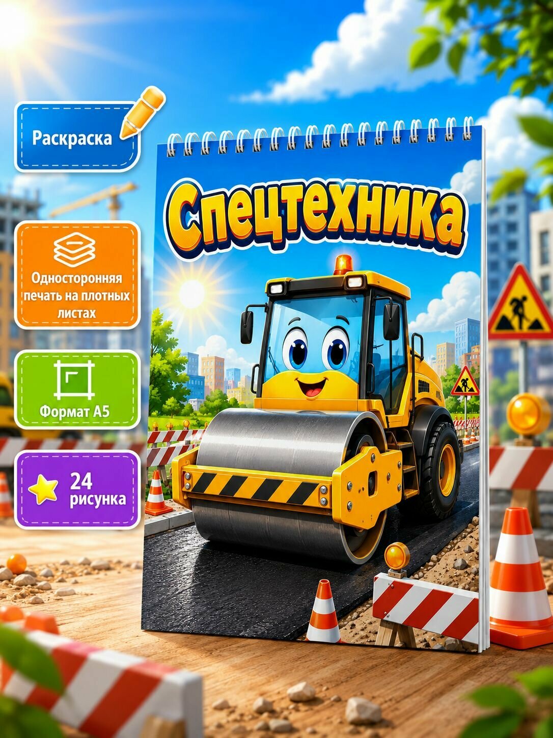 Раскраска для мальчиков Спецтехника