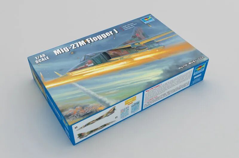 1/48 Российский штурмовик МиГ-27М Флоггер Дж. Сборочная модель, ABS пластик