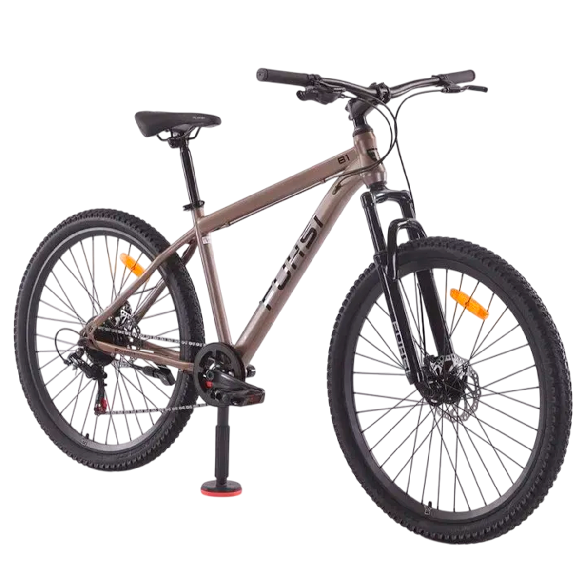 Горный велосипед BREND FUHSI ORIGINAL FU645, диаметр колес 29", 8 скоростей, рама сталь, золотой