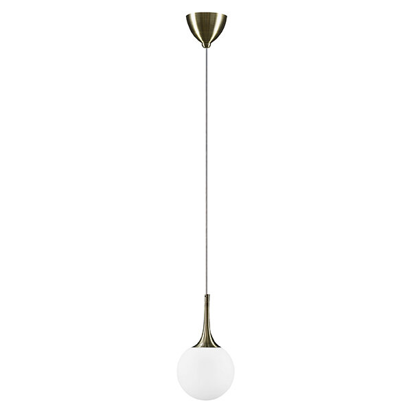 813011 Подвес GLOBO 1х40W E14 electroplating bronze/white (шт)
