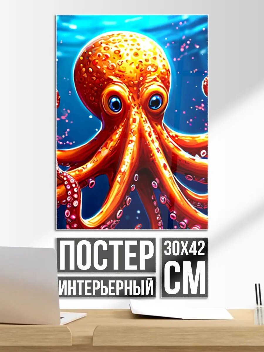 Постер на стену Осьминог в океане