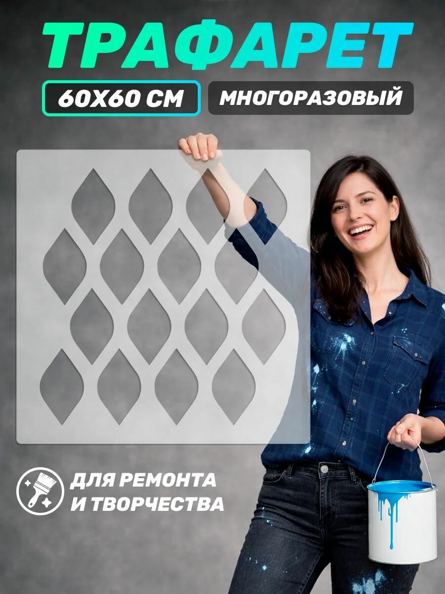 Трафарет для стен под штукатурку орнамент