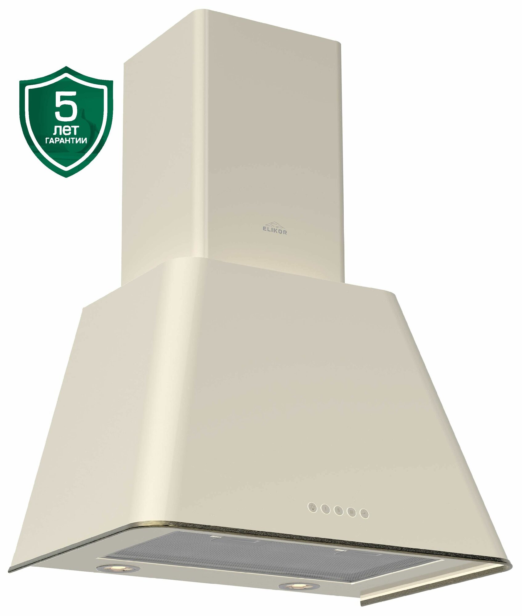 Elikor Гамма 60П-650-Э3Д 60 см Вытяжка кухонная, 650 куб. м, белая, бронза