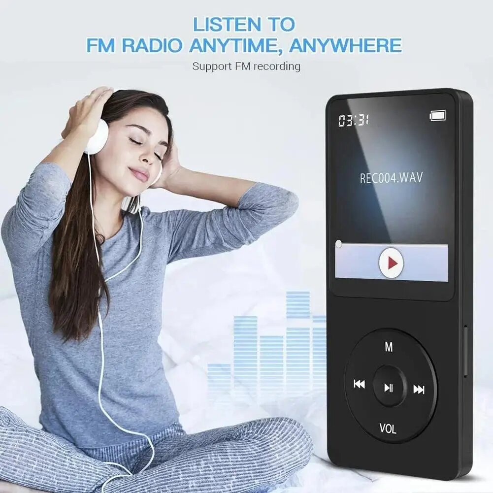 MP3 плеер Bluetooth 5.4, Black, Type-C — фото 1