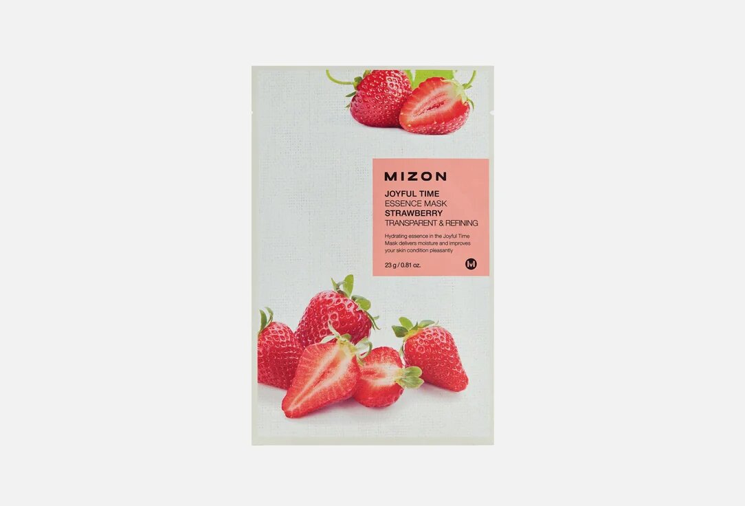 Mizon Joyful Time Strawberry Тканевая маска для лица 23г