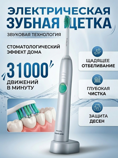 Звуковая зубная щетка Philips HX6511/51, белый