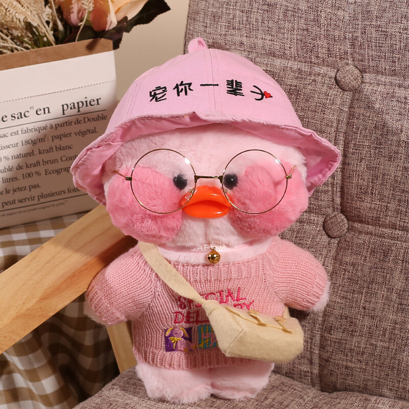 Плюшевая игрушка кукла утка с гиалуроновой кислотой Lalafanfan Cafe Mimi Ins маленькая желтая утка