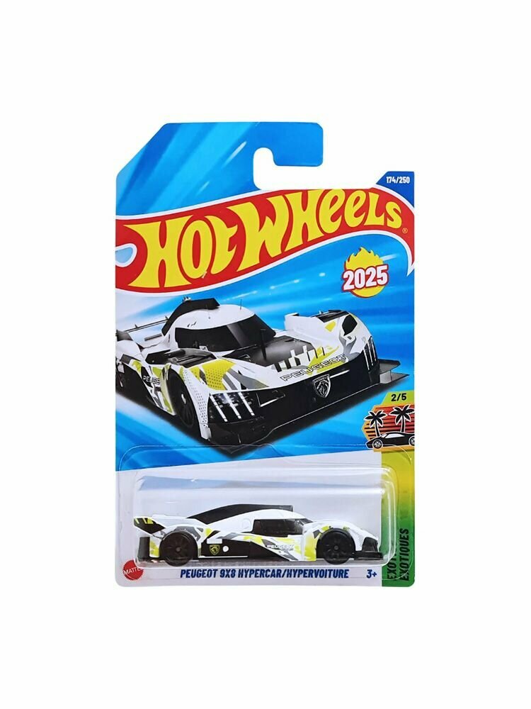 Машинка Mattel Hot Wheels 2025M C4982 EXOTICS Peugeot 9X8 Hypercar / Hypervoiture