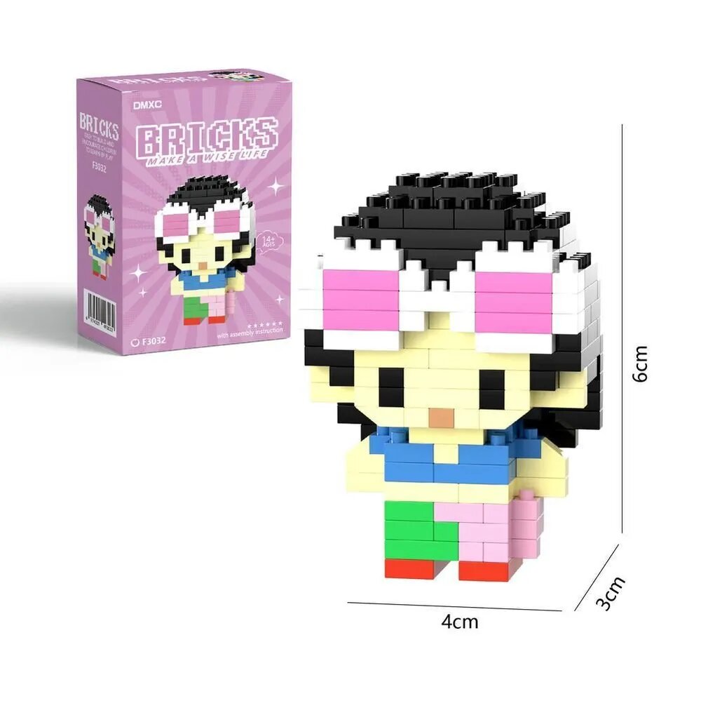3д конструктор из миниблоков Bricks One Piece Луффи,6х6cm