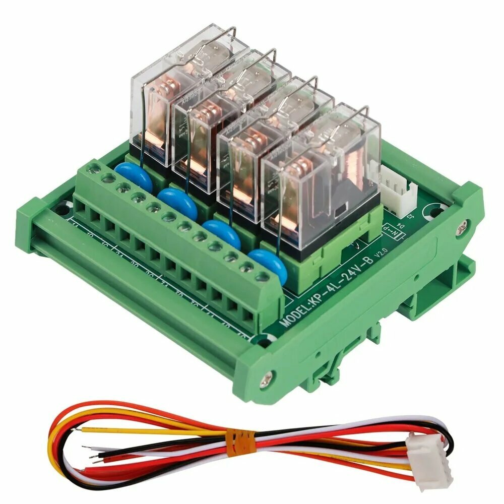 4-канальный интерфейсный модуль реле 12VDC на DIN-рейке, 16A