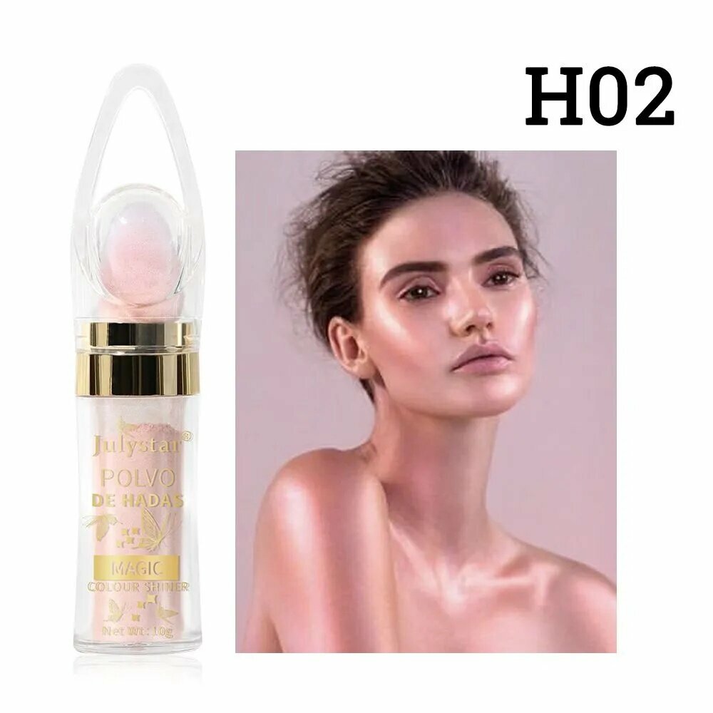 Пэт Pink Body Highlight Powder Лицевая осветляющая тонкая и блестящая