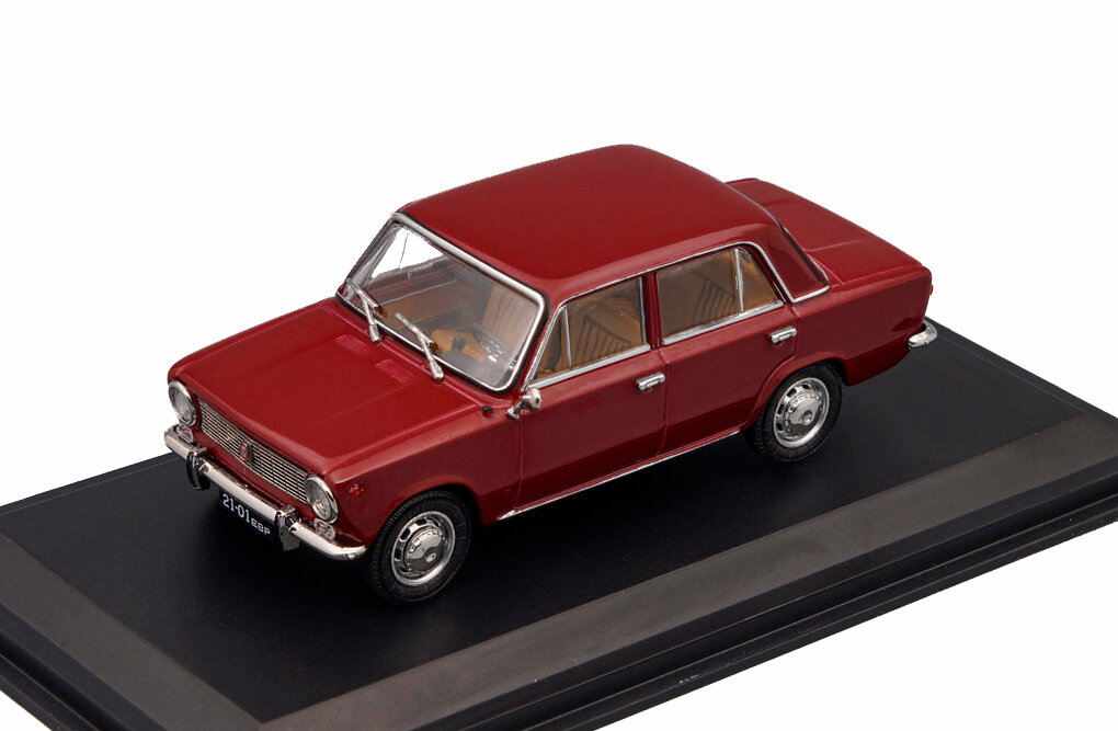 Модель коллекционная EVR-MINI Волжский автомобиль 2101 "жигули" вишневый (новая резина) / волжский автомобиль