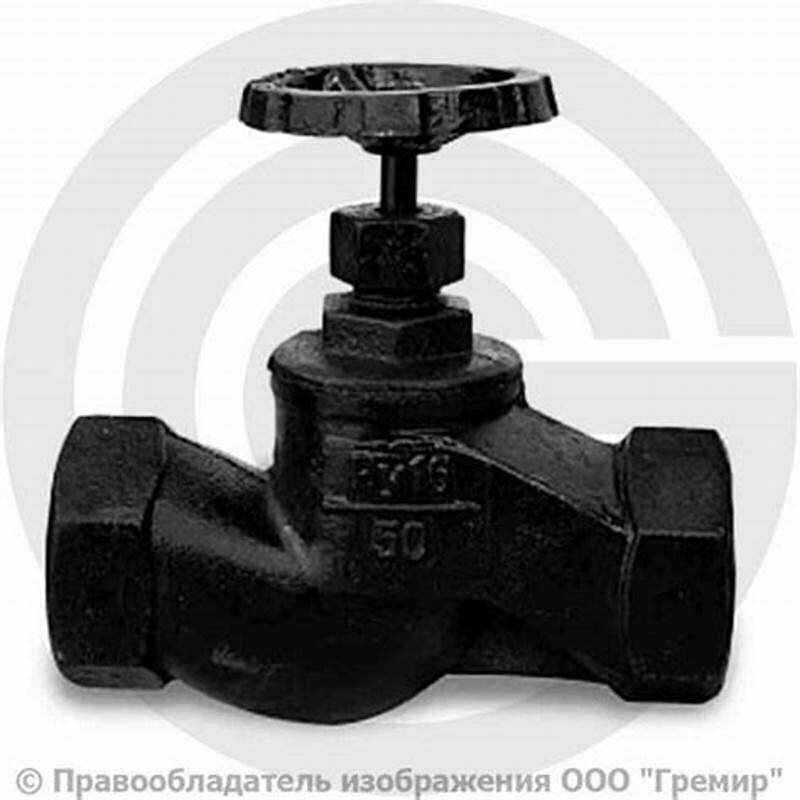 Запорный вентиль муфтовый чугунный 15кч18п, Ду 50, Ру 16