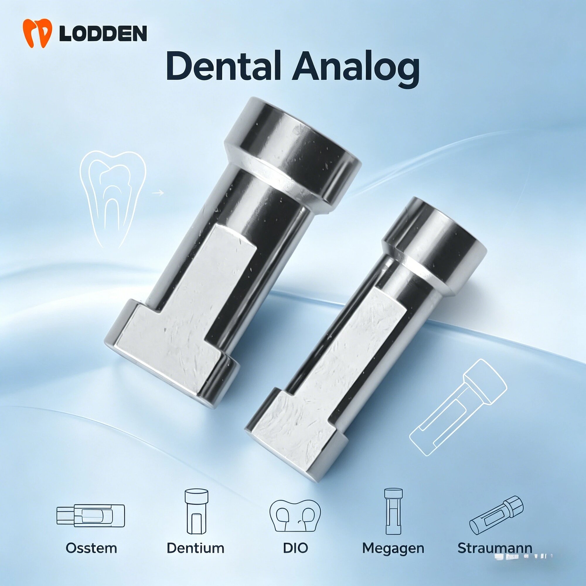 Абатменты аналоговые Lodden BIOTECH KONCAT S R для Osstem, Dentium, DIO, Megagen, Straumann