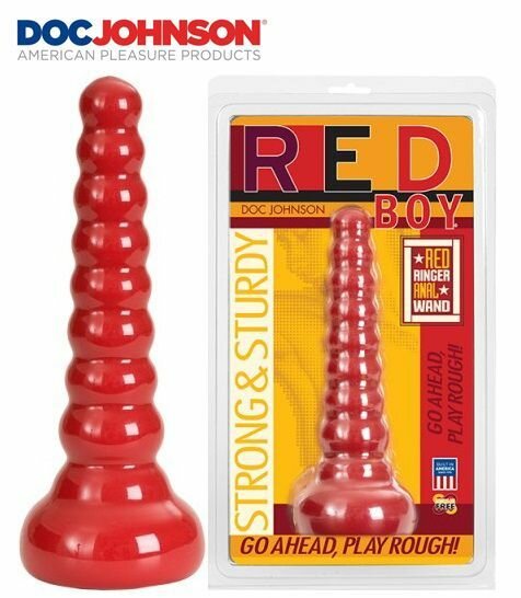 Doc Johnson Анальный фаллоимитатор Red Boy - Anal Wand Butt Plug (21 см х 4.4 см)