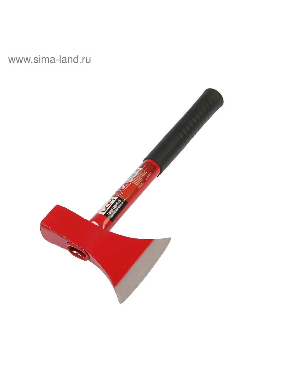 Топор столярный для дров, обрезиненная рукоятка, 900 г