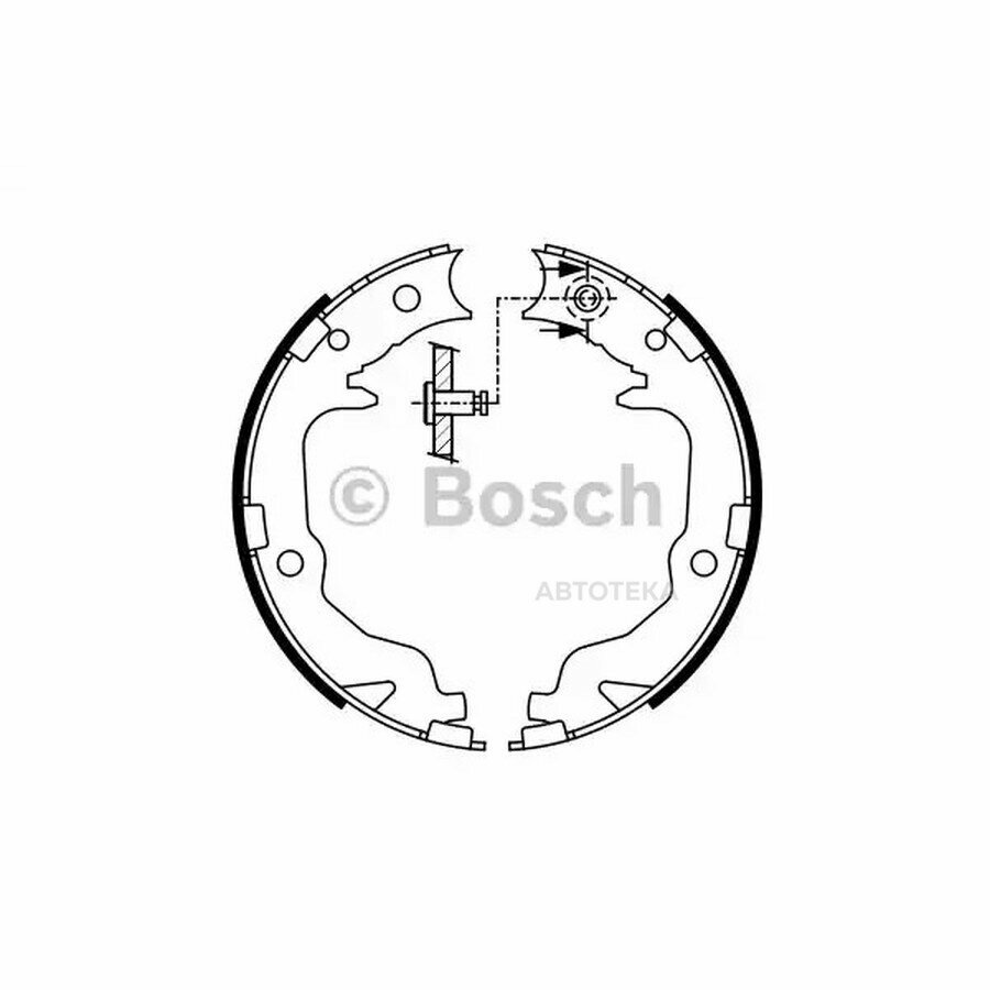 Колодки торм. бараб.[167х32] BOSCH 0986487766 CITROEN C4 11.10->/MITSUBISHI ASX/Lancer/Outlander 06.08->/PEUGEOT 4007/4008 11.10->