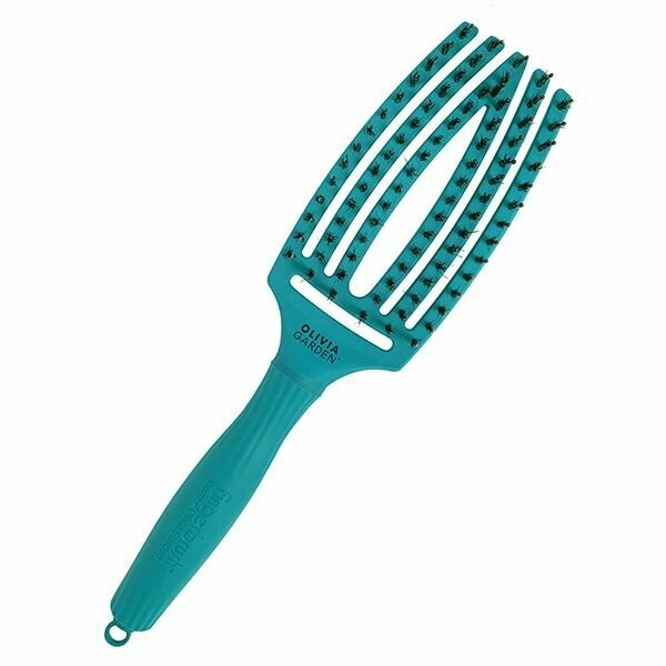 OLIVIA GARDEN Щетка для укладки Fingerbrush Care Iconic Boar&Nylon BLUE LAGOON ID1835