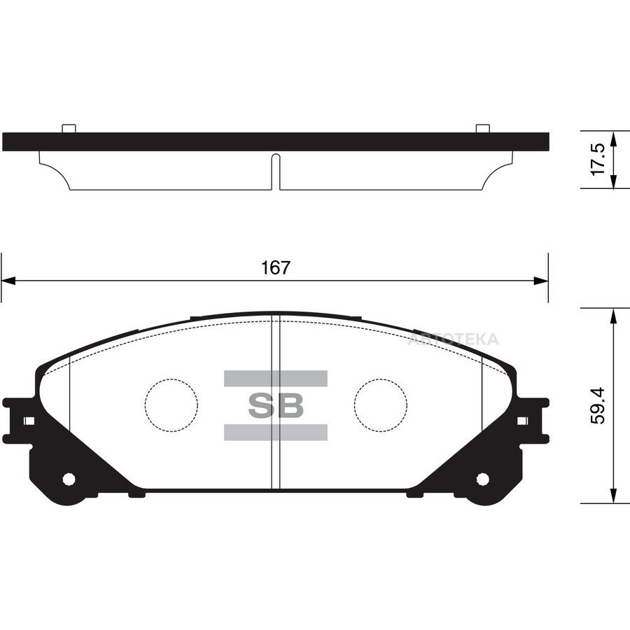 Колодки тормозные дисковые передние LEXUS RX III (2009-2015)/ ES IV (2012- ) TOYOTA RAV4 III-IV (2006- ) SANGSIN BRAKE SP2137