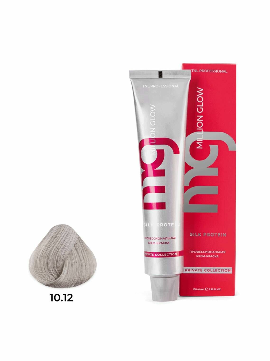 Крем-краска для волос Million glow Private collection Silk protein 10.12