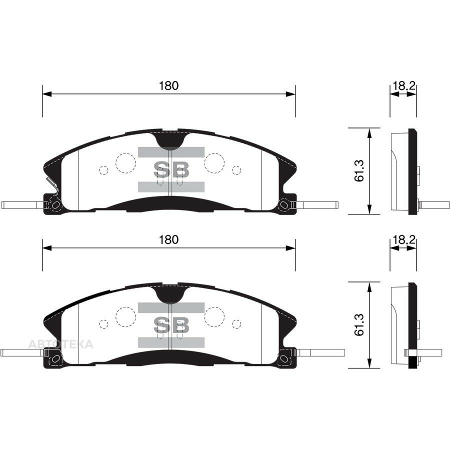 Колодки тормозные передние FORD EXPLORER (2011- ) SANGSIN BRAKE SP1620