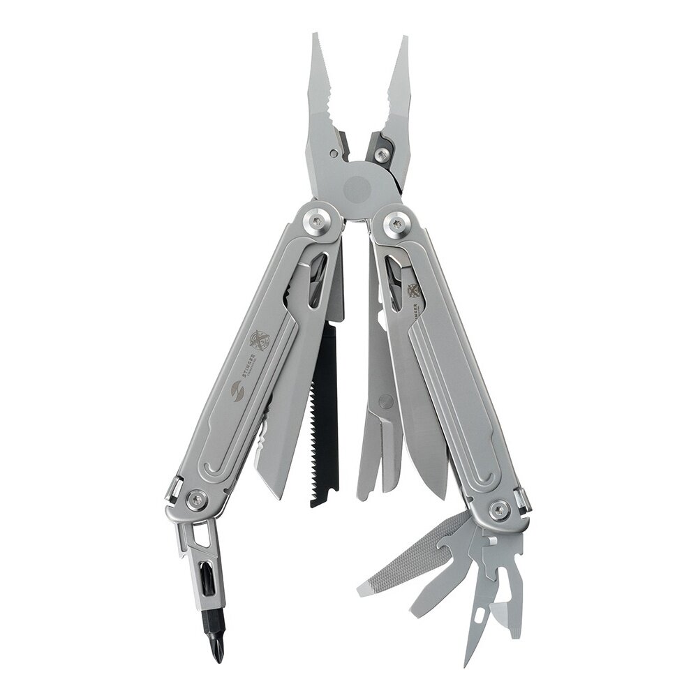 Stinger MT-GHK21 Мультитул stinger, 113 х 22 мм, 21 функция, сталь, серебристый, в картонной коробке, в комплекте нейлоновый чехол