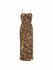 Платье Adam Lippes Cari draped pattern midi dress, размер 4, brown