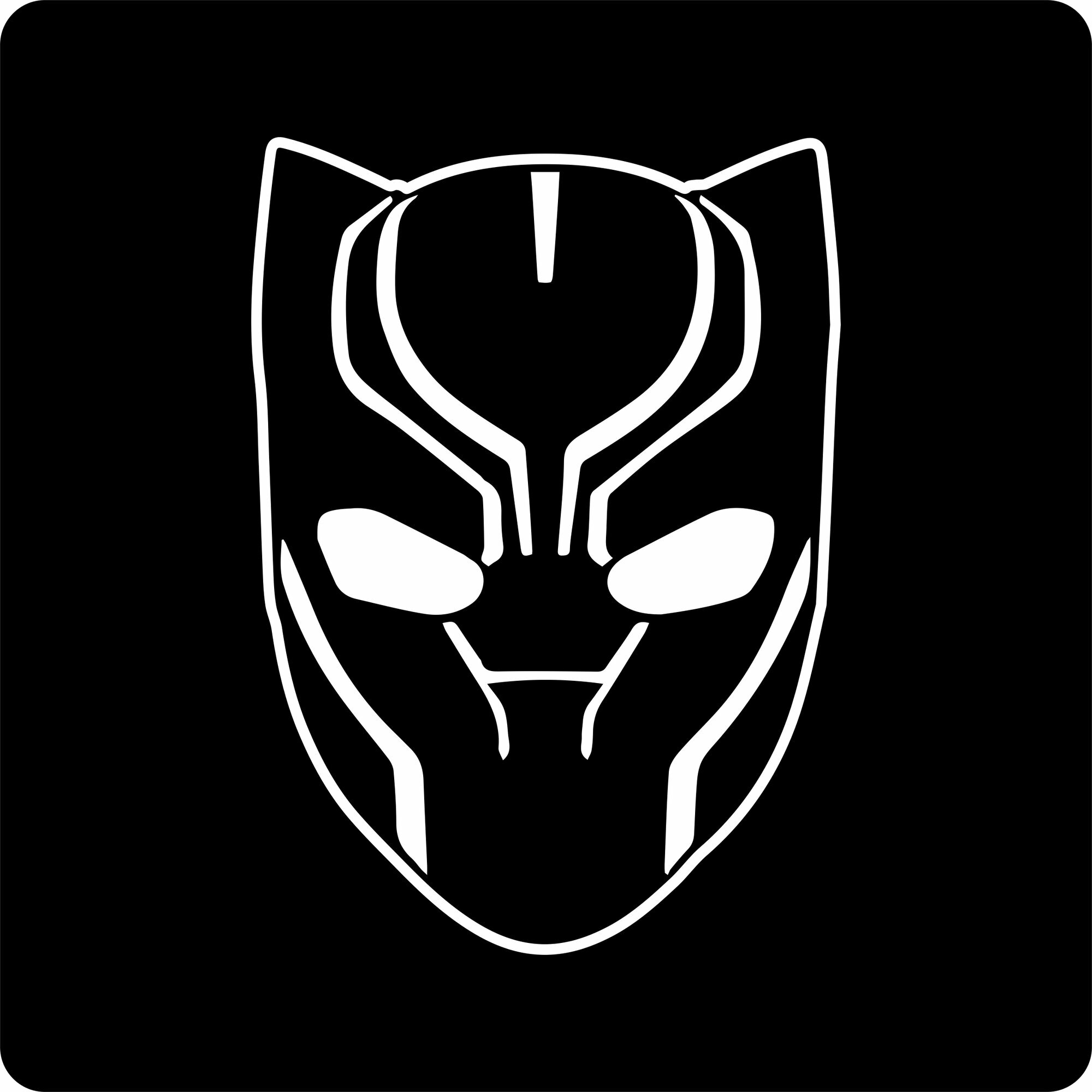 Наклейка на авто Marvel Черная пантера 20х14 см
