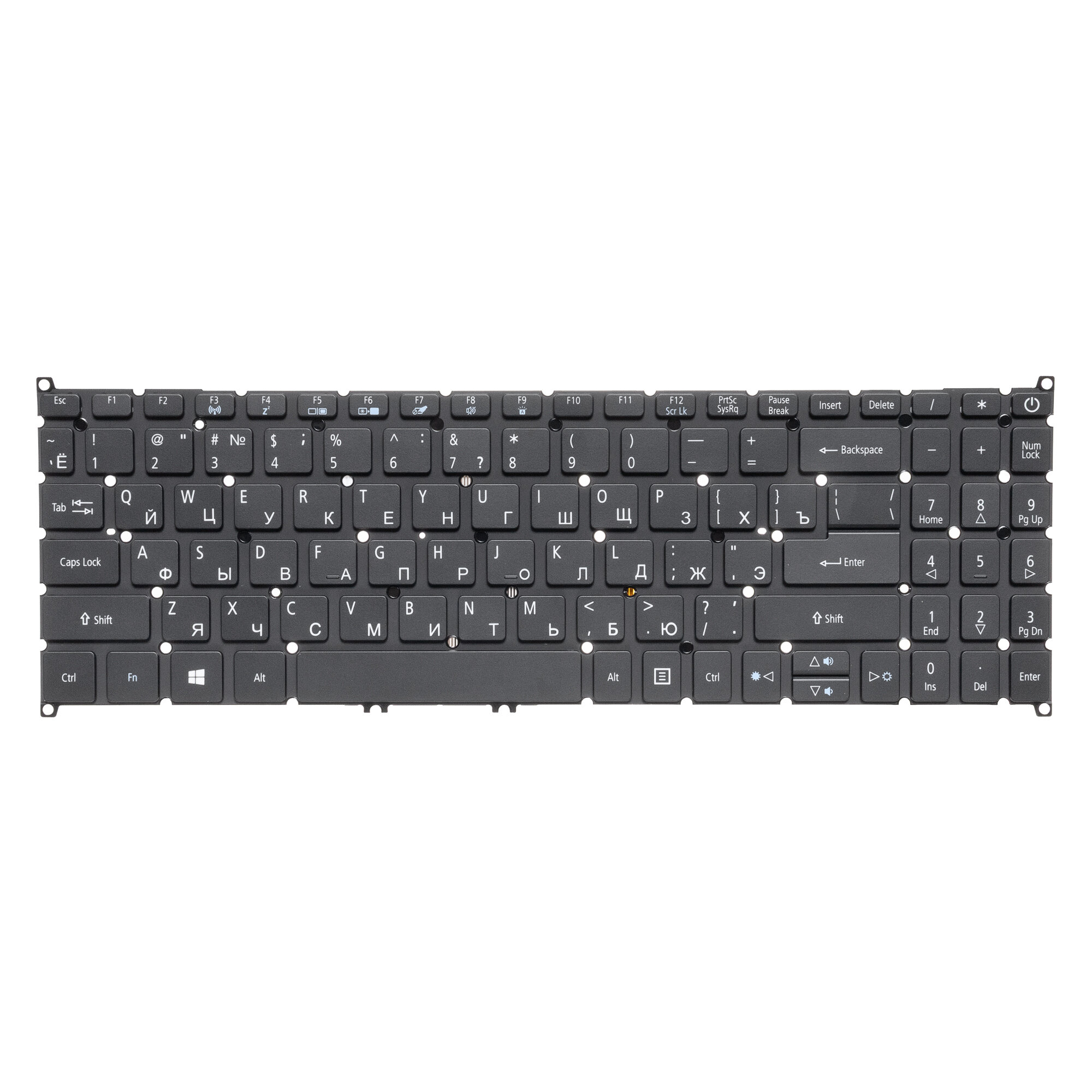 Клавиатура с подсветкой для ноутбука Acer Aspire A315-23 / Acer Extensa EX215-22 / Acer Aspire A315-42G / Acer Aspire A315-34 / Acer Aspire A315-57G / Acer Aspire A315-58 - черная версия 2