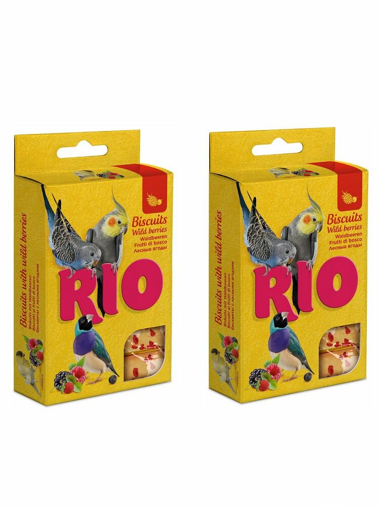 RIO Лакомство для птиц, бисквиты с лесными ягодами, 5 шт х 7 гр, 2 уп