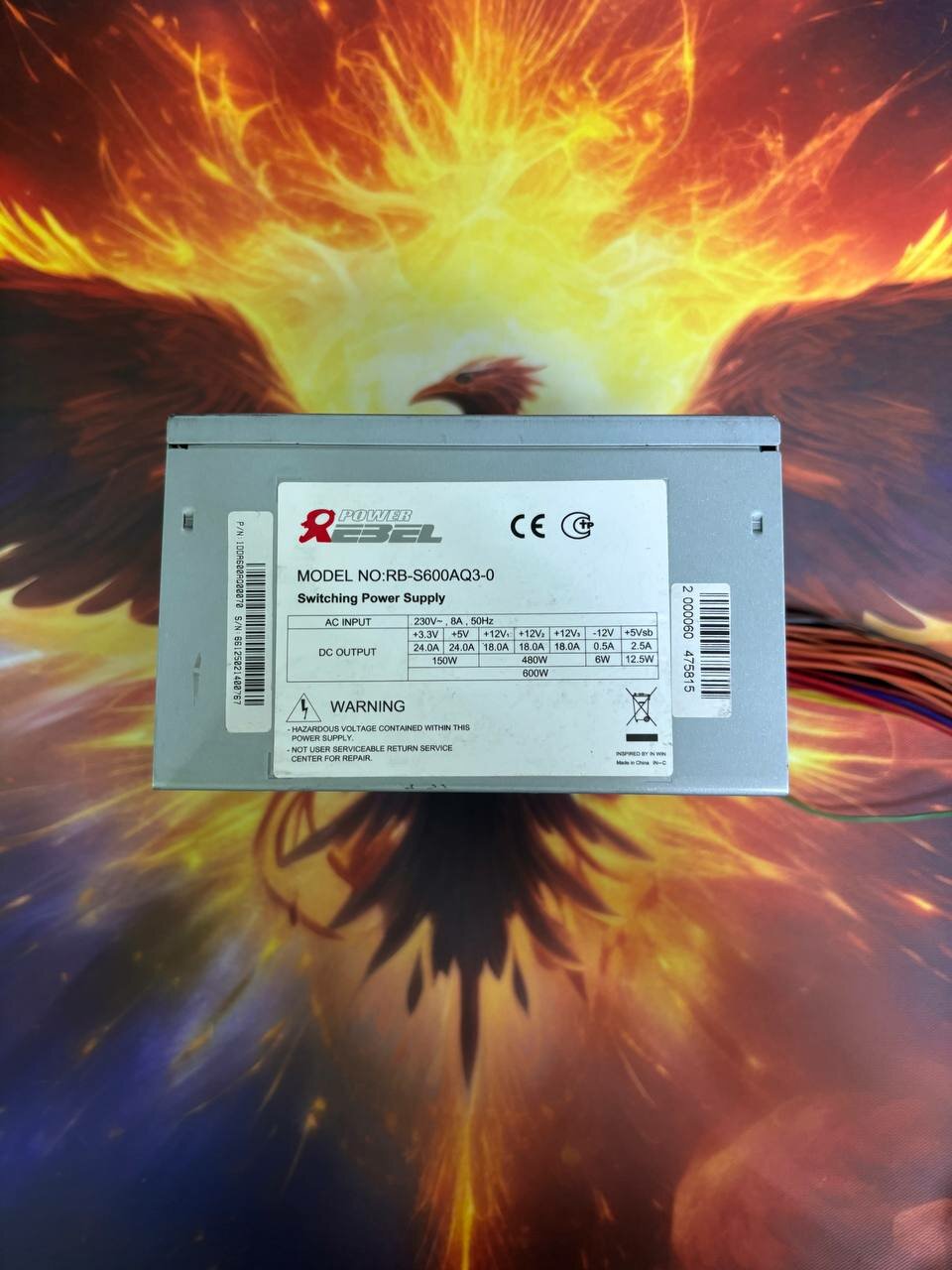 Блок питания 600W Inwin Power Rebel RB-S600AQ3-0