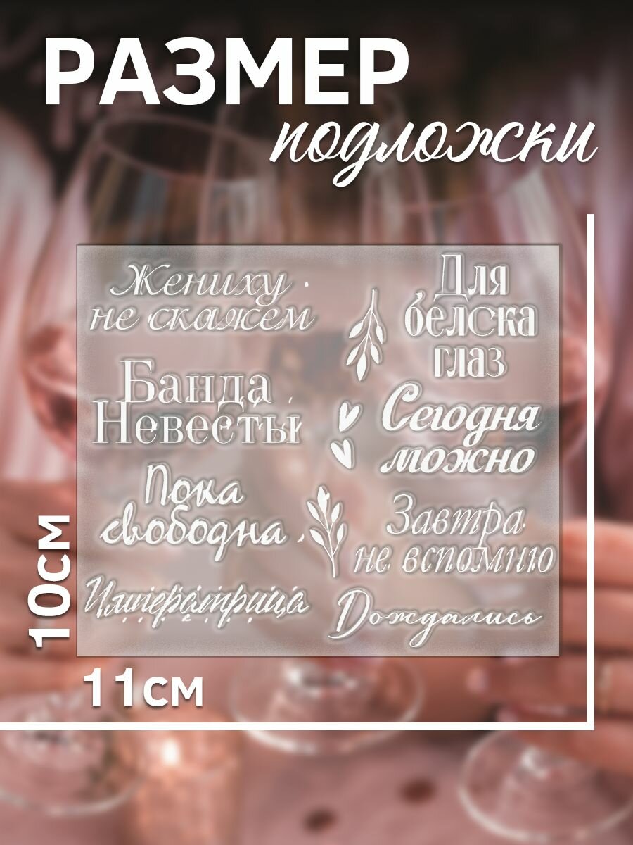 Наклейки на бокалы для Девичника — фото 1