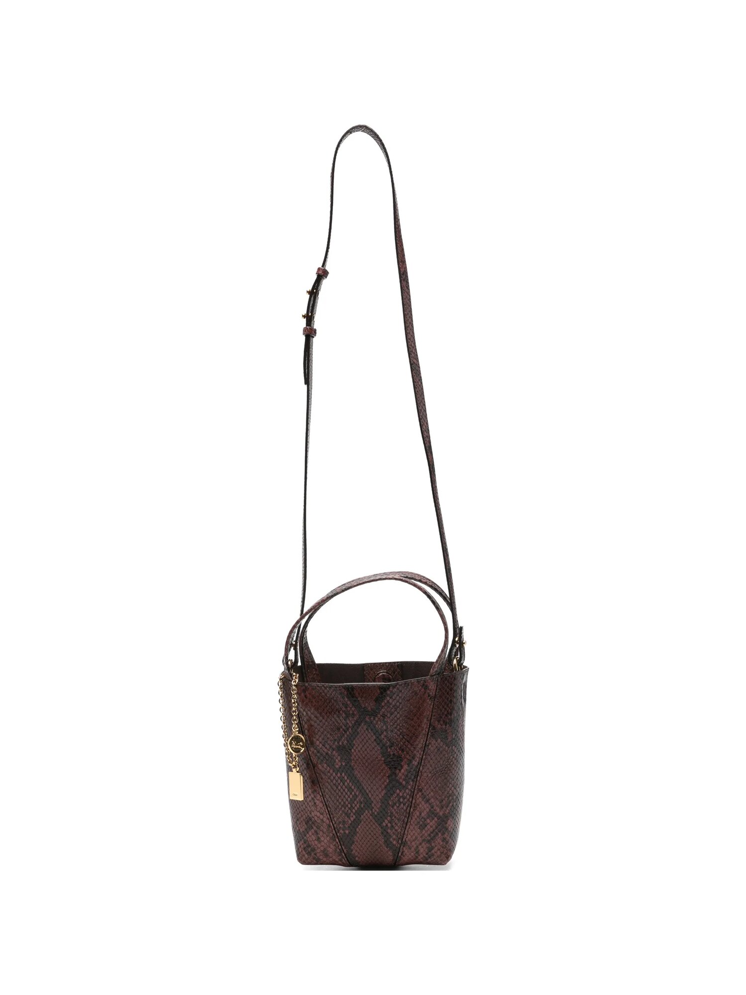 Сумка Spin snakeskin-effect bucket bag