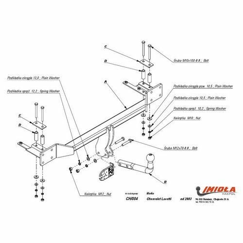 Фаркоп subaru (forester (sh)) IMIOLA ch004