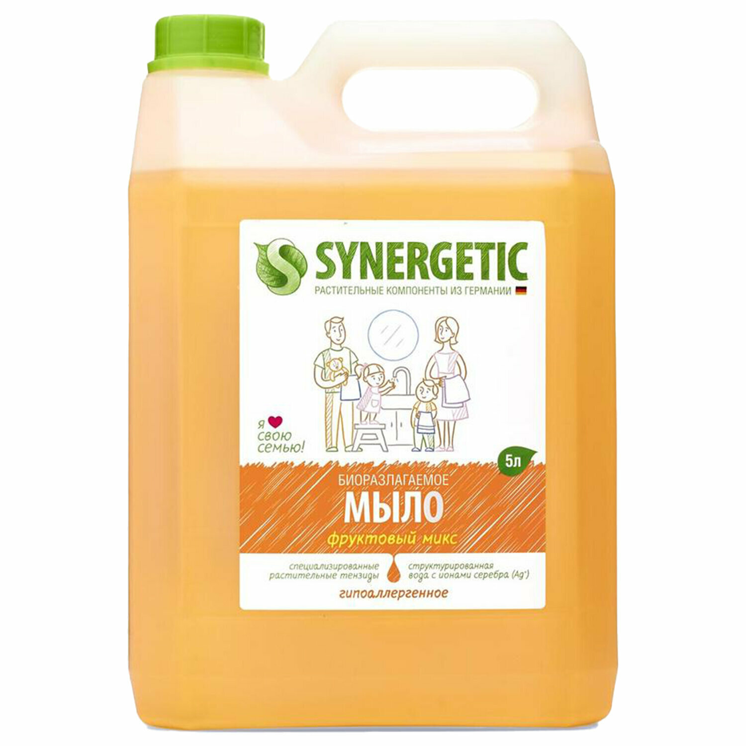 Жидкое мыло Synergetic Фруктовый микс, 5 л 4623722258434 105502